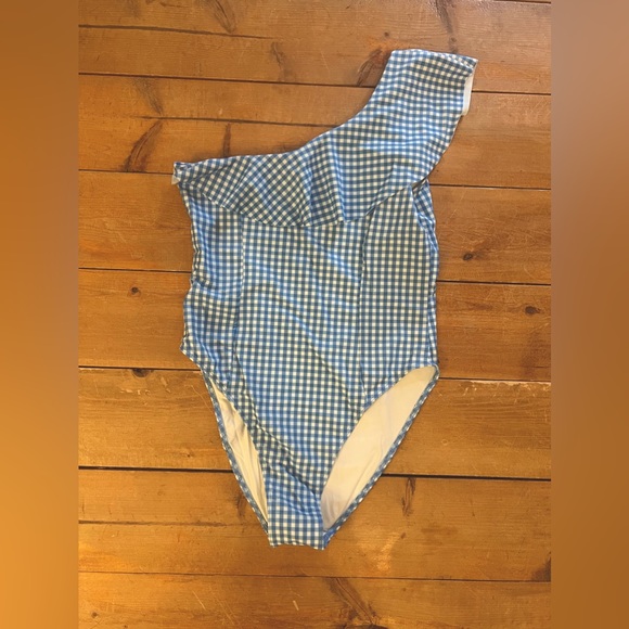 Swim | Checkered Blue One Piece Bathing Suit Medium | Poshmark